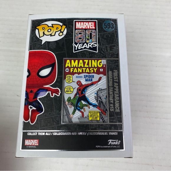 Funko | Toys | Funko Pop Spiderman 593 Marvel 8 Years Bobblehead Vinyl ...